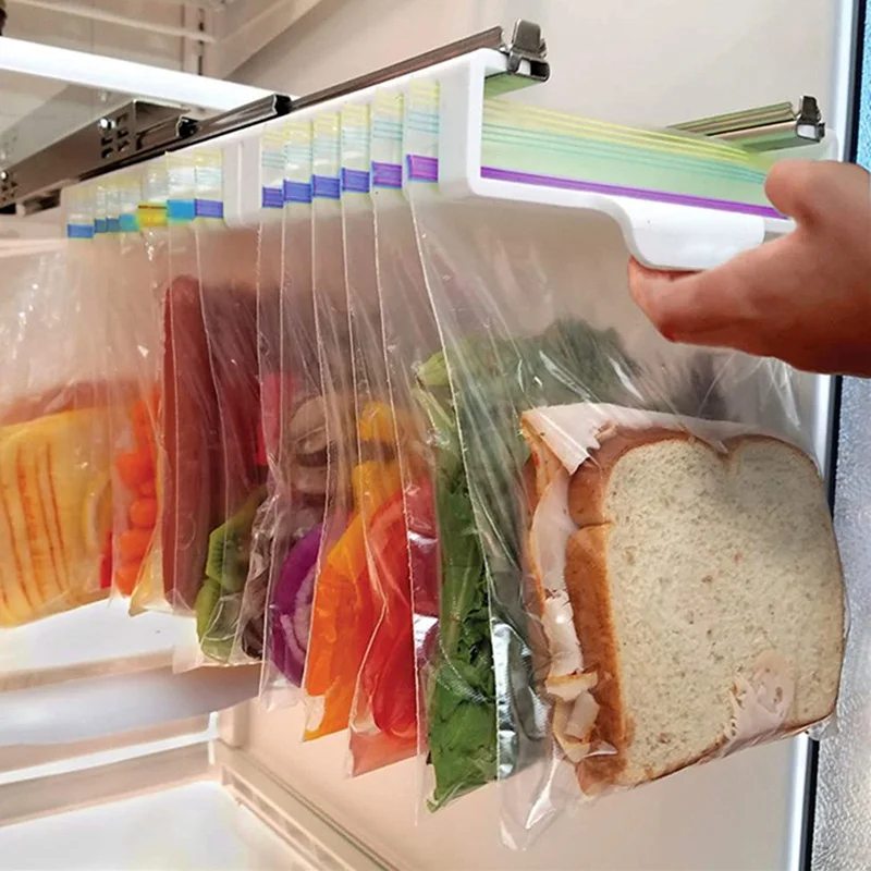 Refrigerator-Storage-Bag-Rack-Food-Safe-Zip-Pocket-Storage-Tray ...