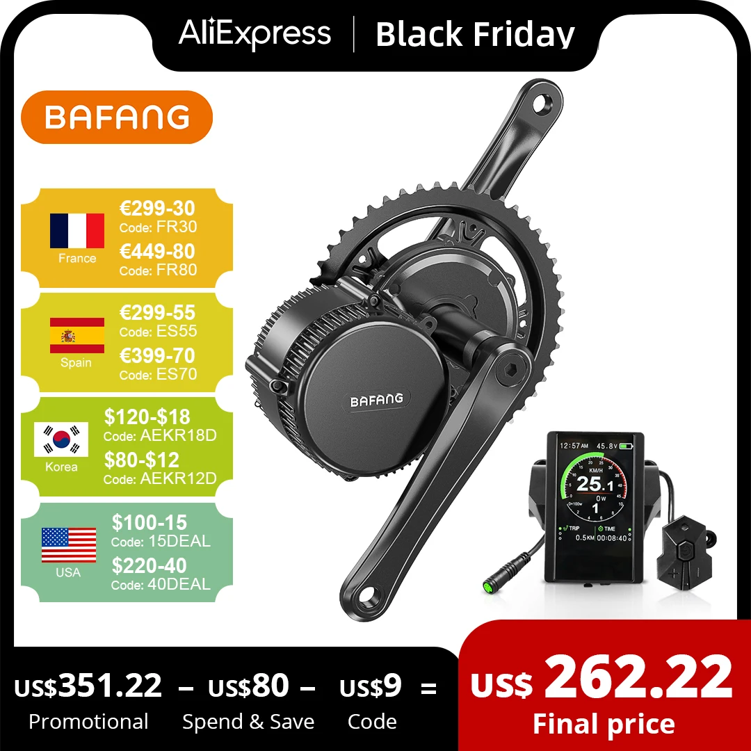 36v 500w Bafang Bbs02b Mid Drive Motor Electric Bike Conversion Kits ...