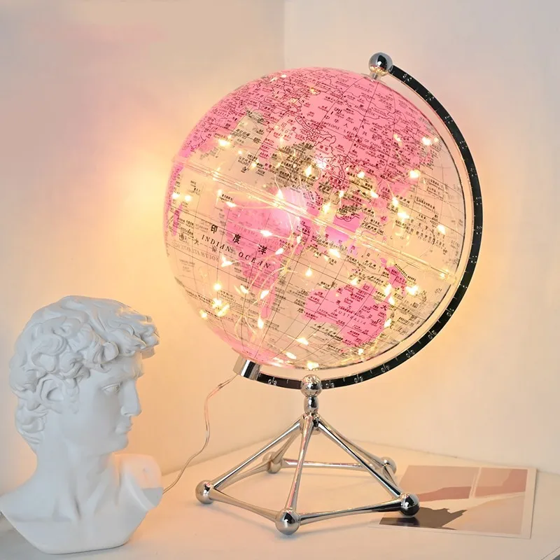 Flash-LED-Light-World-Globe-Transparent-World-Globe-Lamp-Rotating-World ...