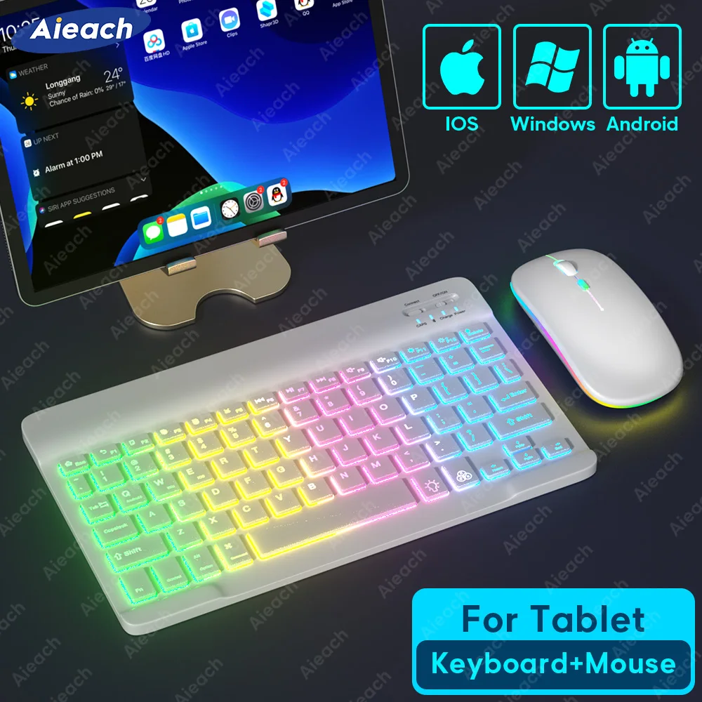 Portable-Ultra-Slim-Tablet-Keyboard-Rechargeable-Backlit-Wireless ...