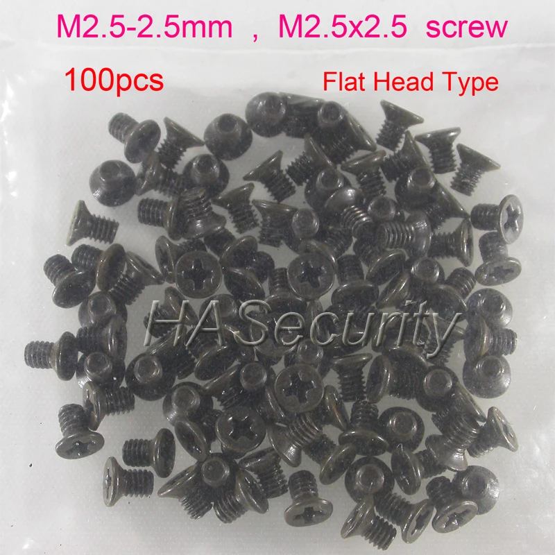 M2.5 2.5mm , M2.5x2.5 screw ( Flat Head Type ) for security camera PCB module installation ...