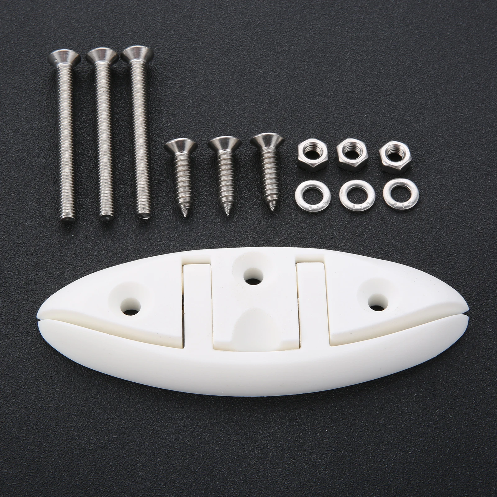1pc-White-Nylon-Boat-Deck-Cleat-With-Screws-Folding-Deck-Mooring-Cleat ...