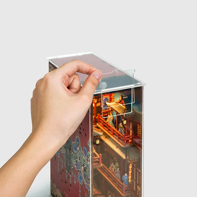 DIY Book Nook Dust Cover Transparent Cover For Miniatures Suitable for ...