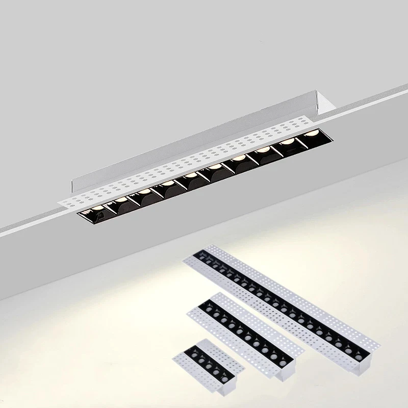 Led Frameless RecessedMagnetic Downlight Modern Unvisible Long Strip ...