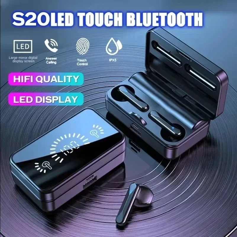 S20-TWS-Bluetooth-Compatible-Earphones-Stereo-Sport-Headset-Waterproof ...