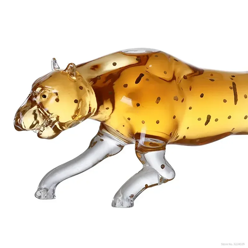 Leopard-animal-shaped-glass-bottle-lead-free-barware-wine-decanter-for ...