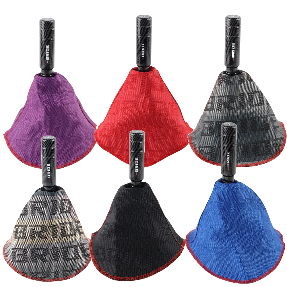 Carbon-Style-Bride-Shifter-Knob-Gear-Shift-Gaiter-Cloth-Gear-Stick ...