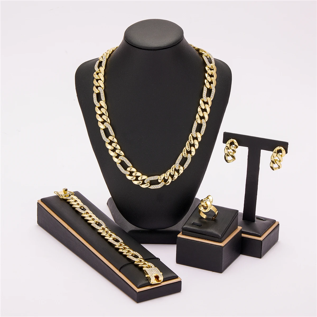 New-Exquisite-Chain-Hollow-Necklace-Set-for-Women-s-Wedding-Accessories ...