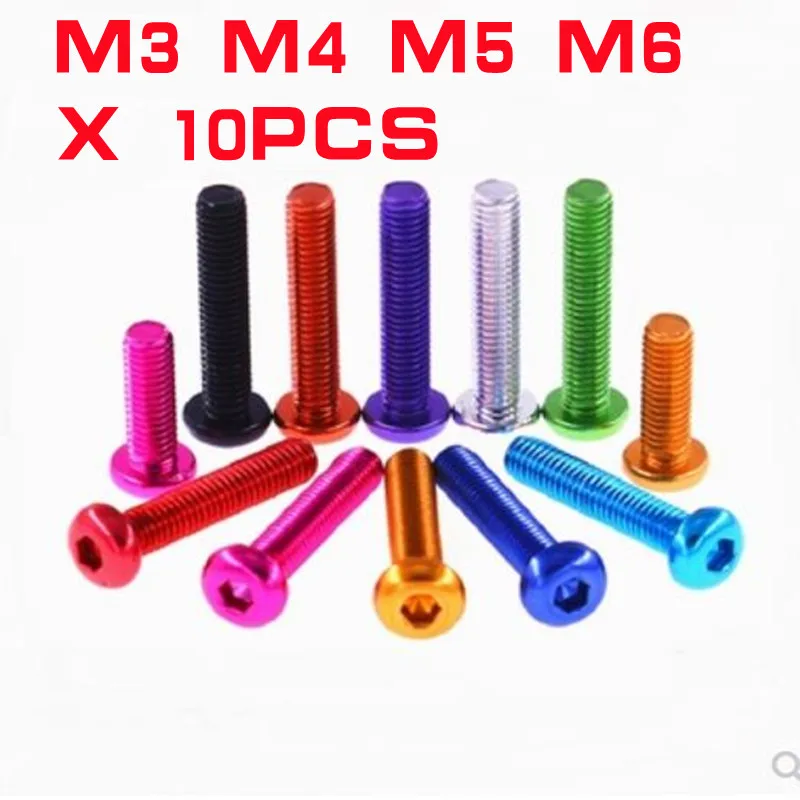 ISO7380-Aluminum-button-head-screw-M3-M4-M5-M6-Aluminum-alloy-Hexagon ...