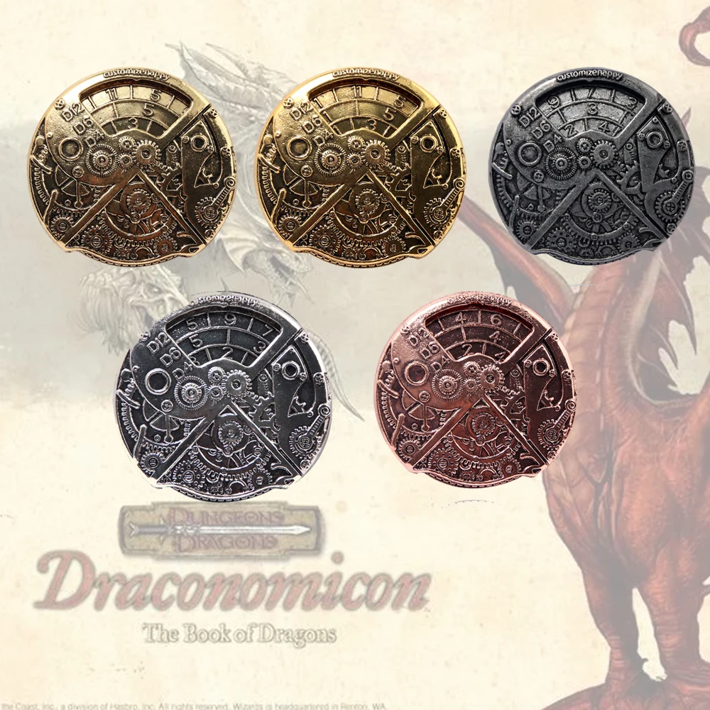 Creative-Gothic-Style-Revolving-Compass-DND-Sun-and-Moon-Coins-Dungeons ...