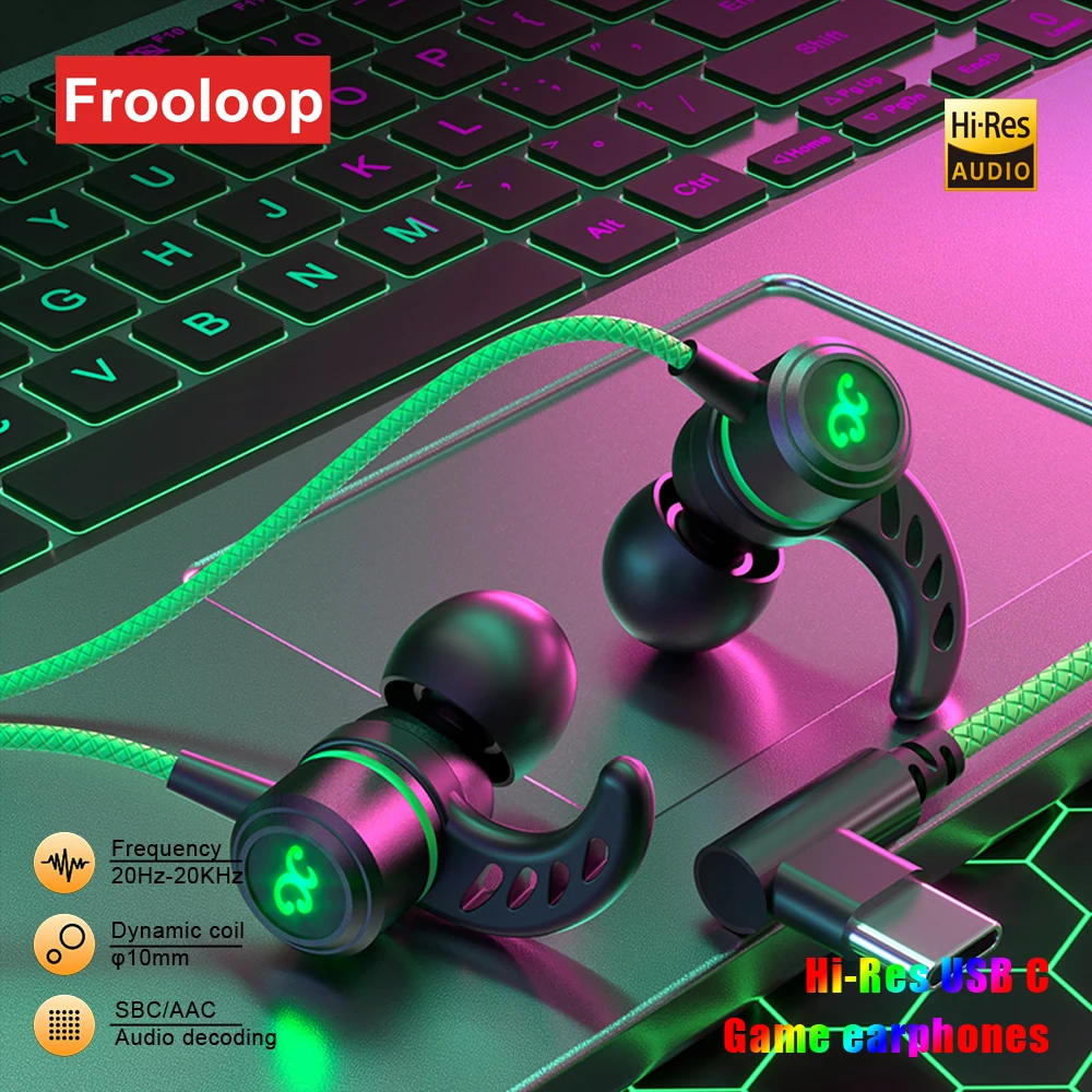 USB-C-Earphone-DAC-Digital-Decoding-Type-C-in-Ear-FPS-Gaming-Earphones ...