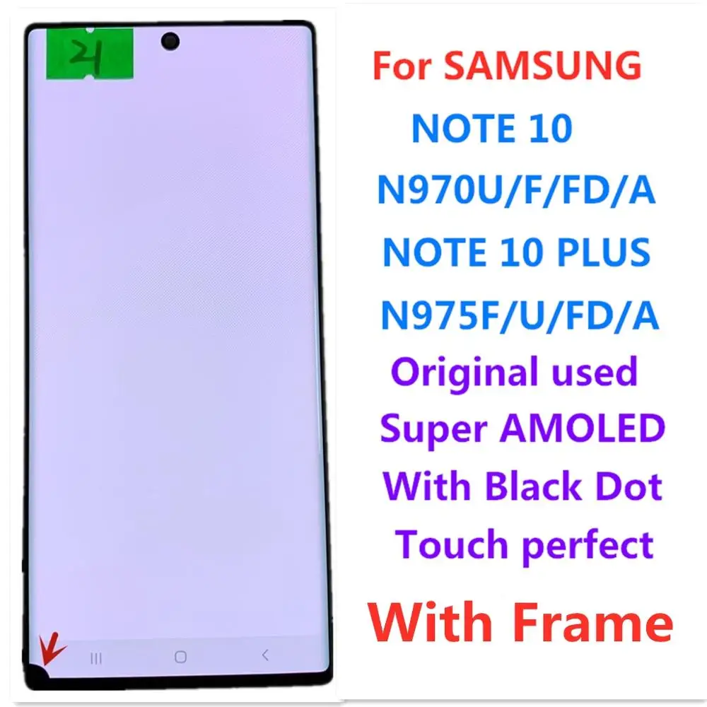 For-Samsung-note10-n970-note10-plus-n975-note10-lcd-touch-display-screen-assembly-Original-Super ...