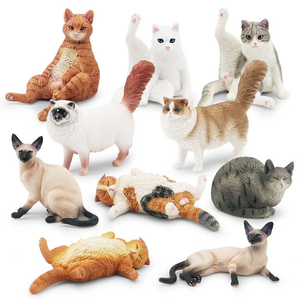 1Pcs-Cute-Pet-Cat-Figures-Mini-Ragdoll-Sleeping-Kitten-Siamese-PVC ...