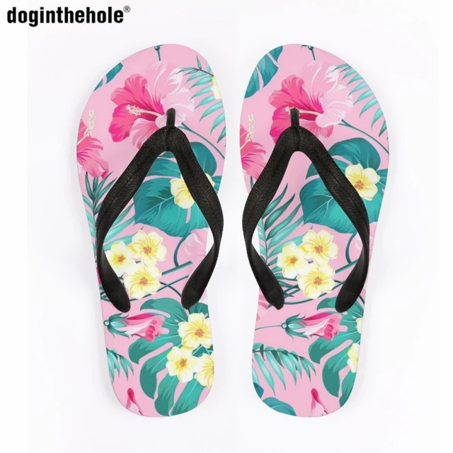 Flip Flops And Hibiscus Flower