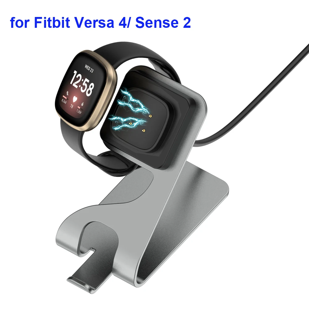 Wireless Charging Holder for Fitbit Sense 2 Charger/ Versa 4 Smartwatch ...