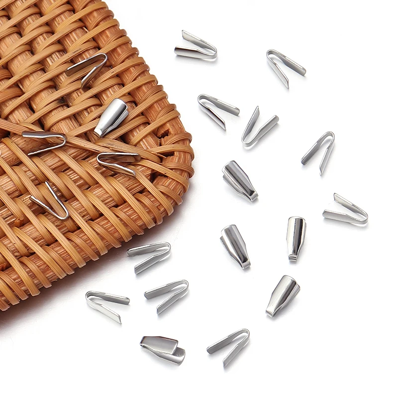 50-100Pcs-Lot-Stainless-Steel-Bracelet-Clip-Flat-Clamp-Wrap-Tail-Buckle ...