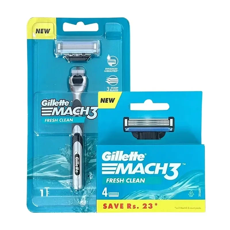 Gillette Mach 3 Razors Pivoting Shaving Head 3 Layer Blades Manual ...
