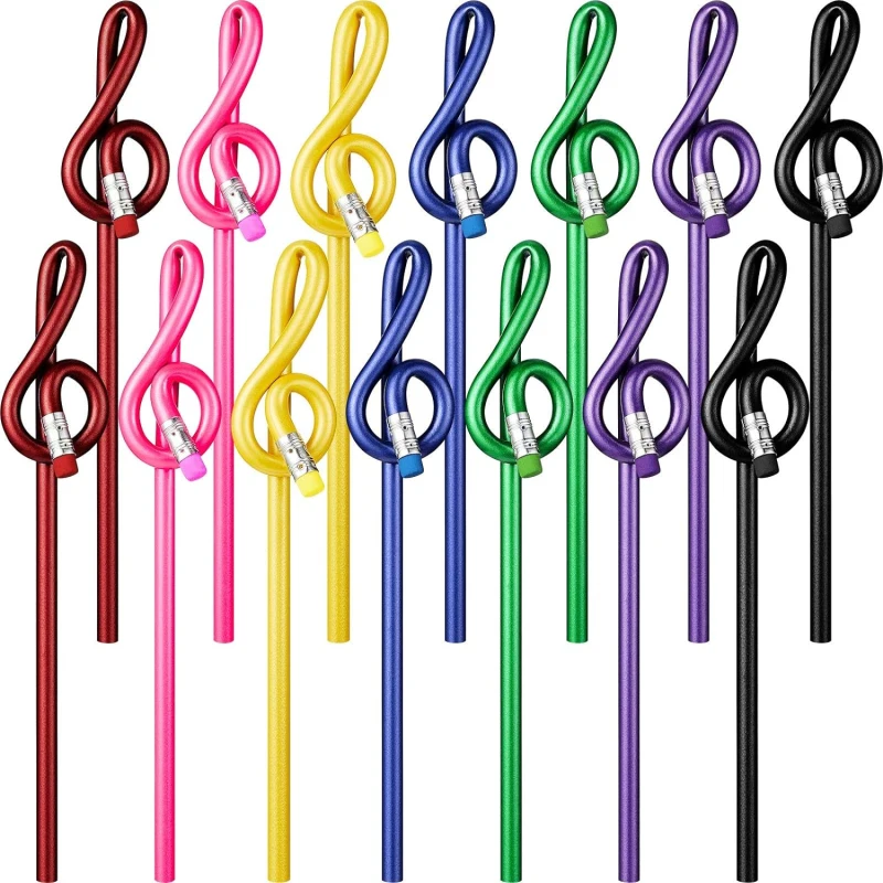 20 Pcs Music Pencils Musical Note Pencils Treble Clef Pencils with ...