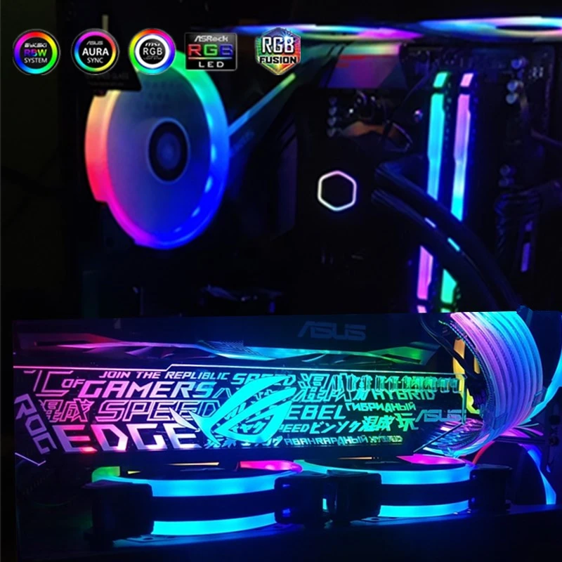 Customized Graphics Card Support Personalize Logo, Colorful/ RGB LED ...