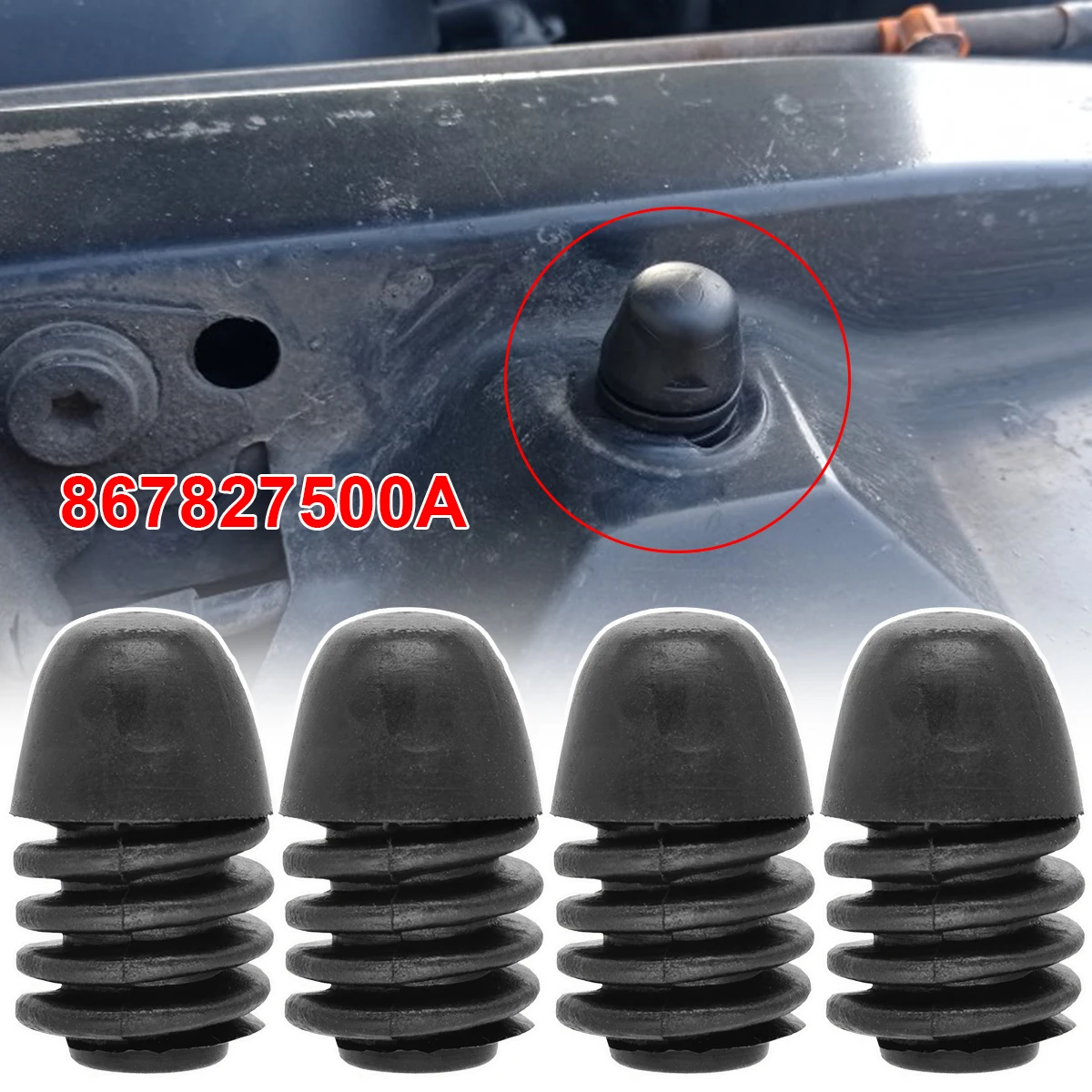 Car Rubber Bumper Bonnet Hood Lid Stop Buffer Cushion For VW ...