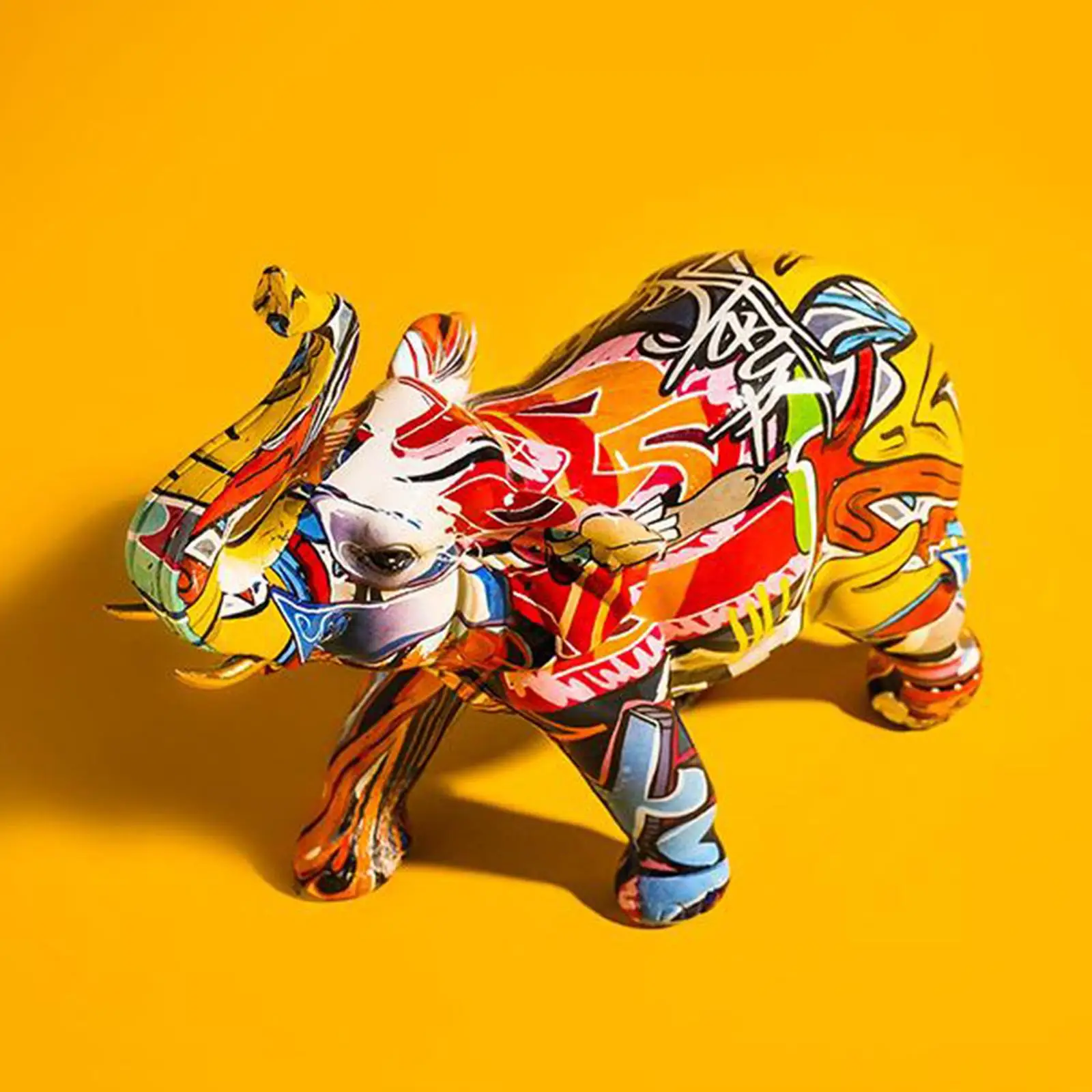 Colorful-Animal-Figurine-Resin-Craft-Animal-Statue-Sculpture-Graffiti ...