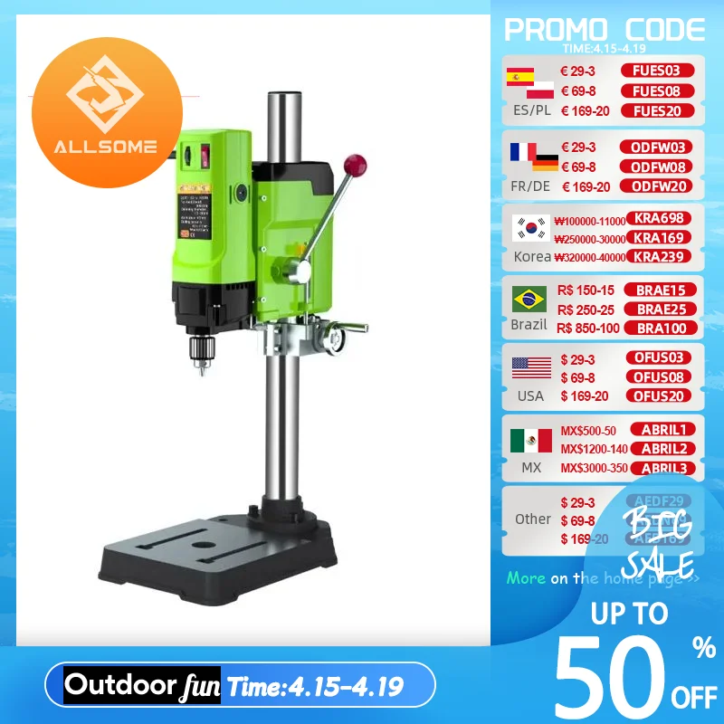 Allsome-Mini-Bench-Boor-Bankje-Boormachine-Variabele-Snelheid-Boren ...