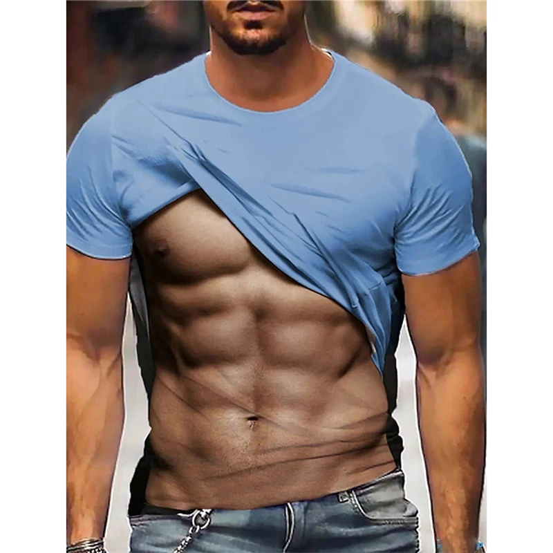 Sexy Body Print T-shirt Funny Street Women Men Funny Pattern T Shirts ...