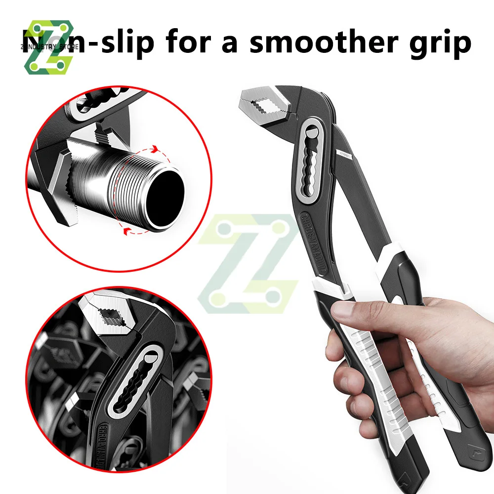 8-10-12-Heavy-Duty-Quick-Pipe-Wrenches-Large-Opening-Universal ...
