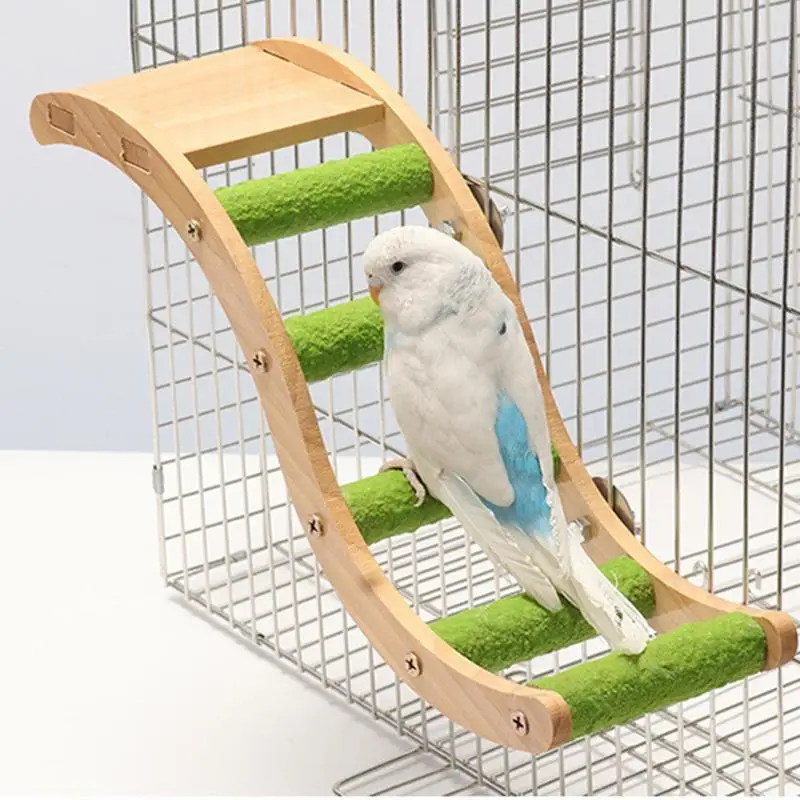 Pet-Parrots-Climbing-Bridge-Bird-Stand-Toy-Wood-Ladder-For-Parakeets ...