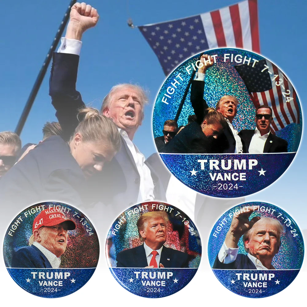 4pcs-2024-Trump-Button-Tinplate-Pins-Set-US-President-Brooch-Badge-for ...