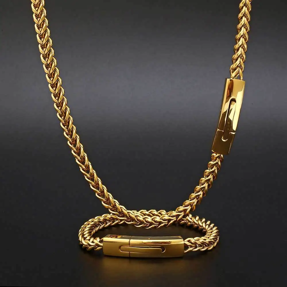 HOYON-Fashion-Hip-Hop-Cuban-Chain-men-s-necklace-Silver-18K-gold-plated ...