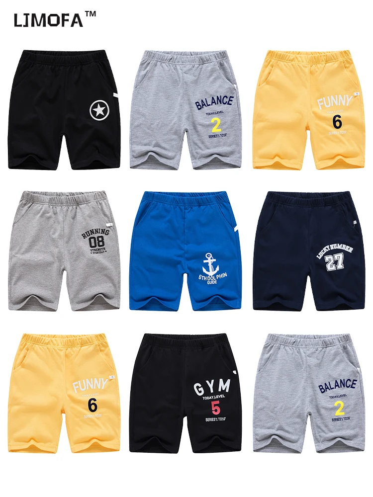 LJMOFA 5-12Y Kid New Summer Cool Shorts for Boy Casual Pants Elastic ...