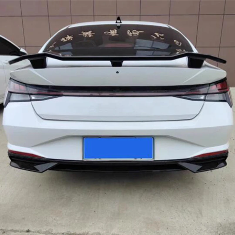 For GT Spoiler Accessories NEW Hyundai Elantra CN7 Car Trunk Boot ABS ...