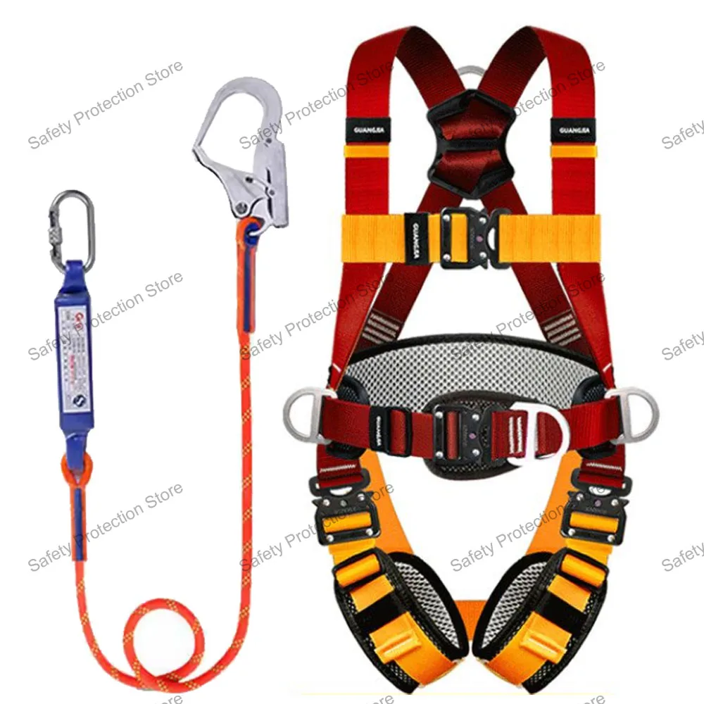 Full Body Safety Harness Five-point High Altitude Work Safety Belt ...