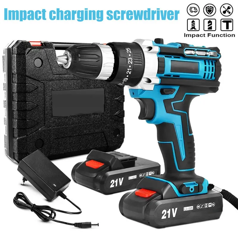 21V-Impact-Cordless-Screwdriver-1600rpm-High-Speed-Drills-Rechargeable ...