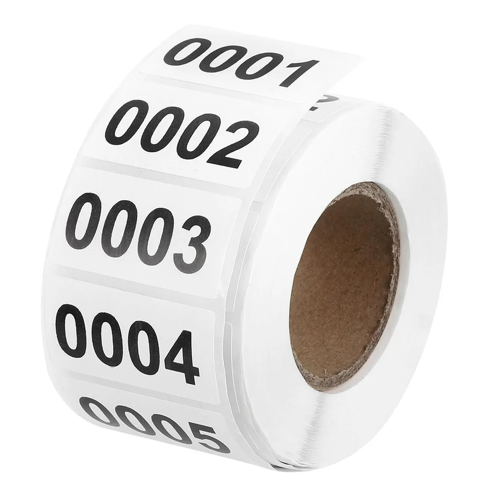 Consecutive Number Stickers (0001-1000) 1000PCS Number Stickers ...