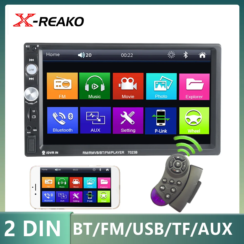 7023b 12led - Autoradio avec lecteur vidéo multimédia, Bluetooth, écran ...