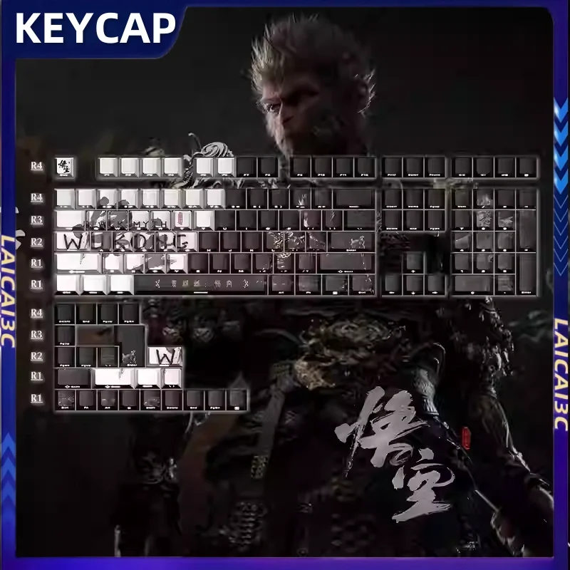 Creative Black Myth Wukong Keycap Side Carving Cherry Profile Game ...