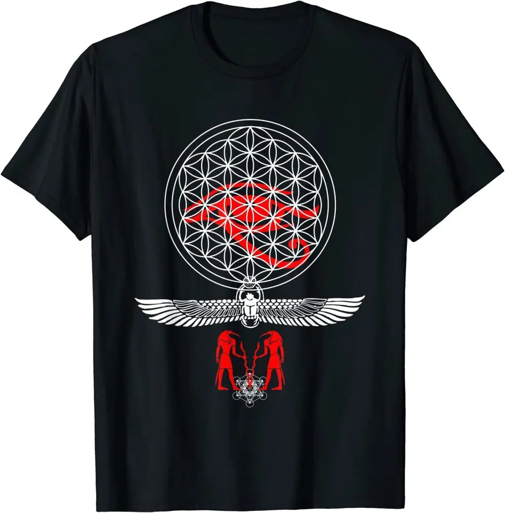 Egyptian-Sacred-Geometry-Flowers-Of-Life-Shirt-Horus-Thoth-Tee-Anime ...