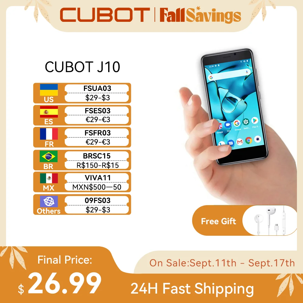 Cubot-J10-Android-11-Smartphone-Libre-Pantalla-de-4-pulgadas-MINI-Tel ...