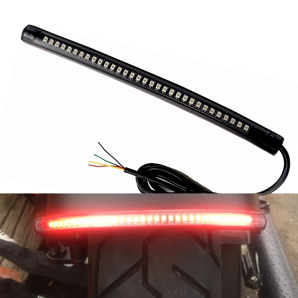 Universal led For Harley Davidson Light Strip Tail Brake Stop Turn ...