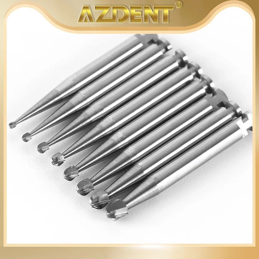 5pcs-Box-AZDENT-Dental-Lab-RA-Tungsten-Carbide-Burs-Round-Head-Steel ...