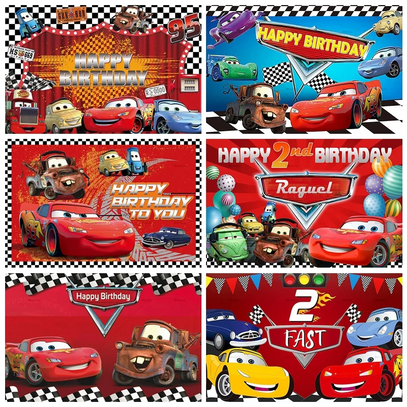 Cars-Theme-Baby-1st-Birthday-Backdrops-Custom-Photography-Lightning ...