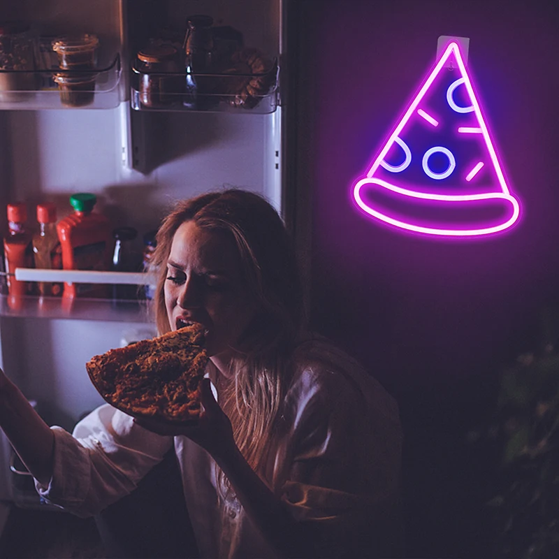 NEON,Ice Cream--Lampe LED en néon au Design de Pizza et Hamburger ...