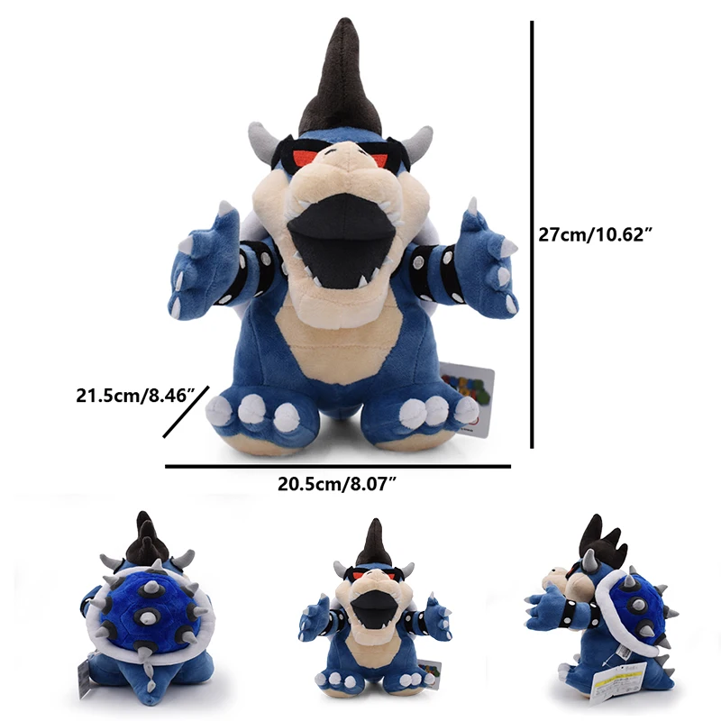 super Mario Bros Plush Toys Wonder Bowser Jr Meowser Lemmy Iggy Bowser ...