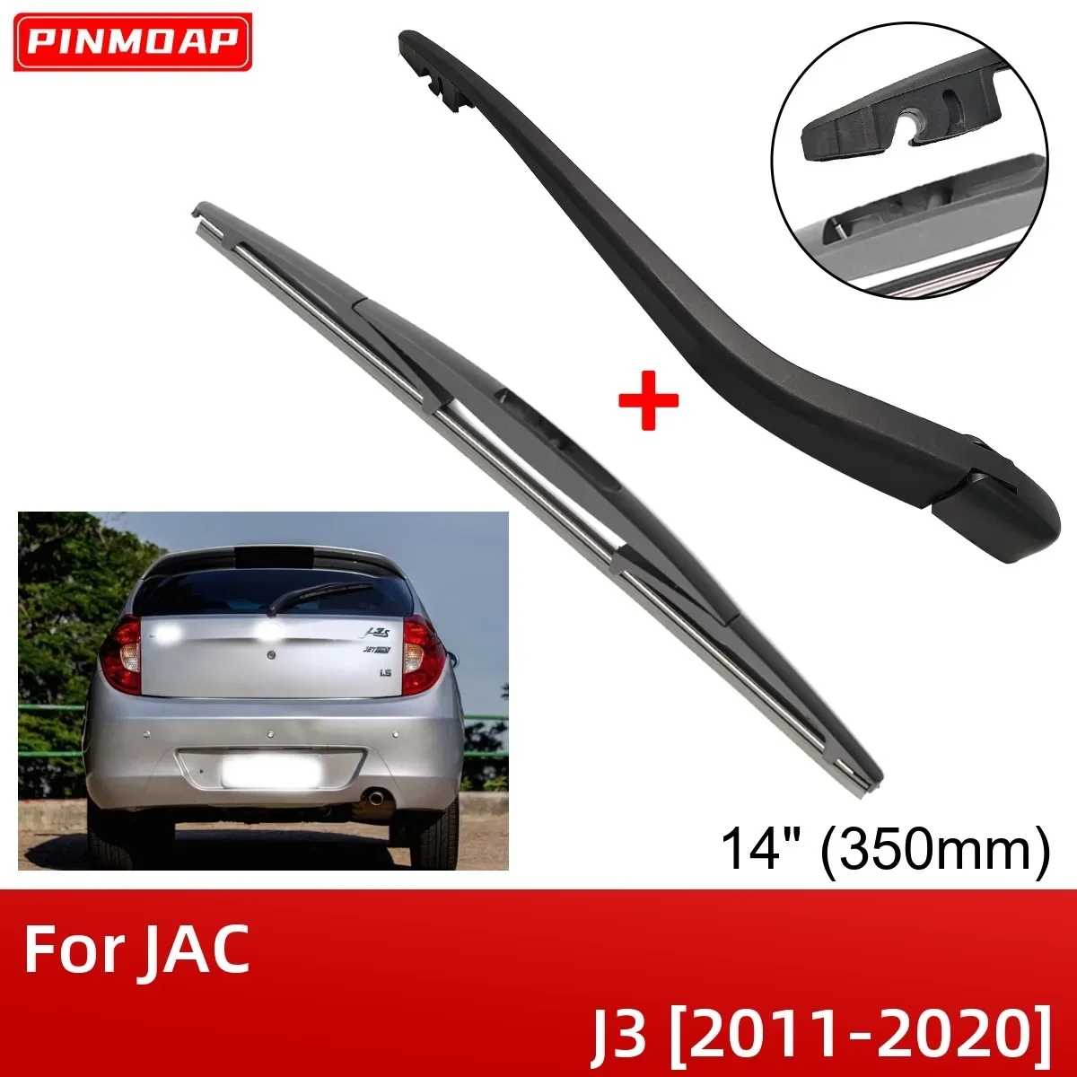 14-350mm-Rear-Wiper-Blade-Arm-Set-Kit-For-JAC-J3-2011-2020-Windshield ...