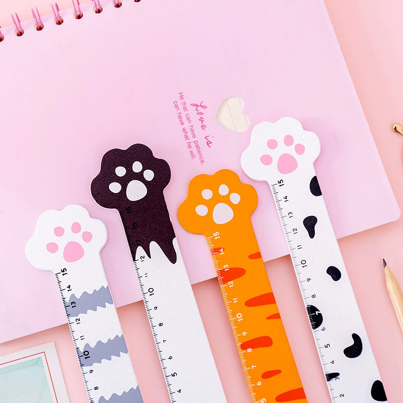 Oeny-1-Pcs-Cute-Kitty-Cat-Paw-Wooden-Straight-Ruler-Kawaii-Stationery ...