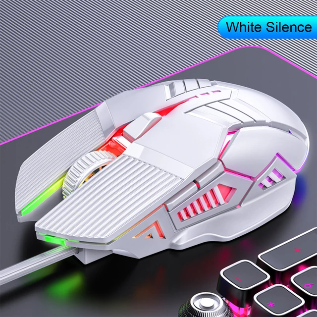 3200DPI Ergonomic Wired Gaming Mouse USB Computer Mouse Gaming RGB Backlit Gamer Mouse 6 Button ...