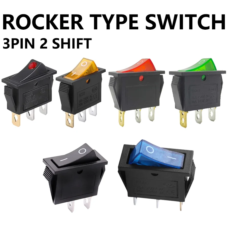 5-20-100PCS-KCD3-Rocker-Switch-With-LED-ON-OFF-16A250VAC-20A125VAC-3Pin ...