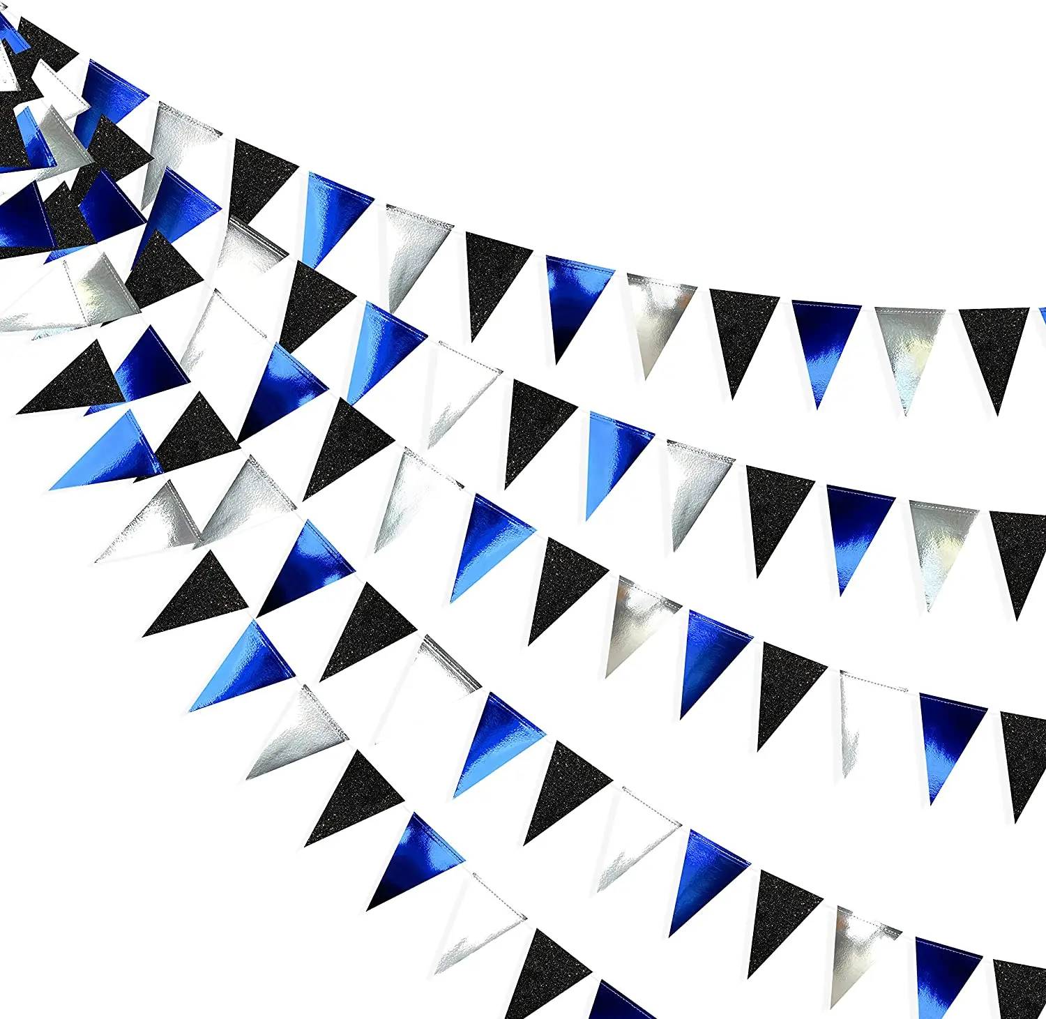 Silver And Blue Banner